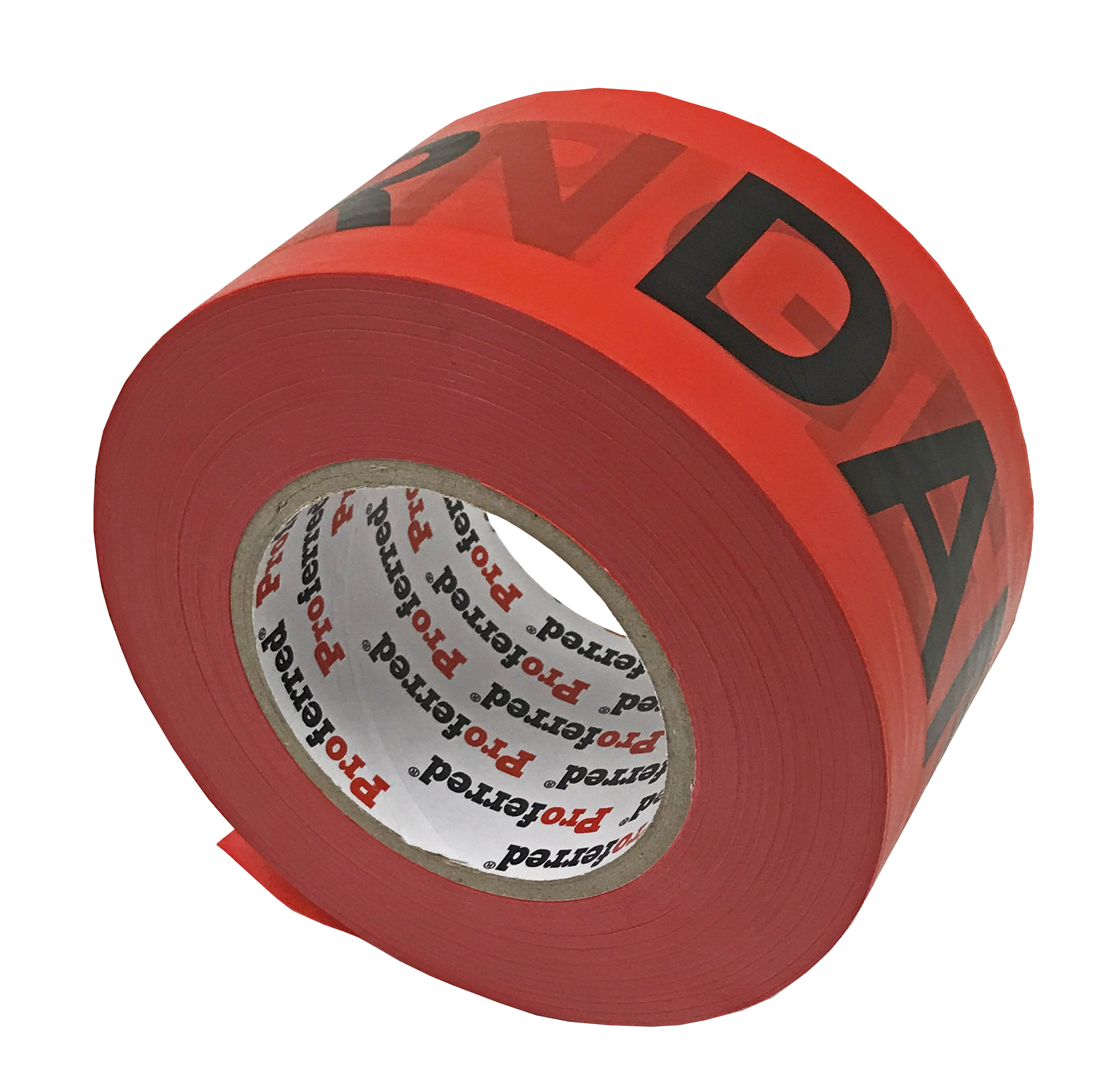 2.8IN X 1000FT, 0.035MM (1.3MIL) DANGER TAPE PROFERRED RED / BLACK ...