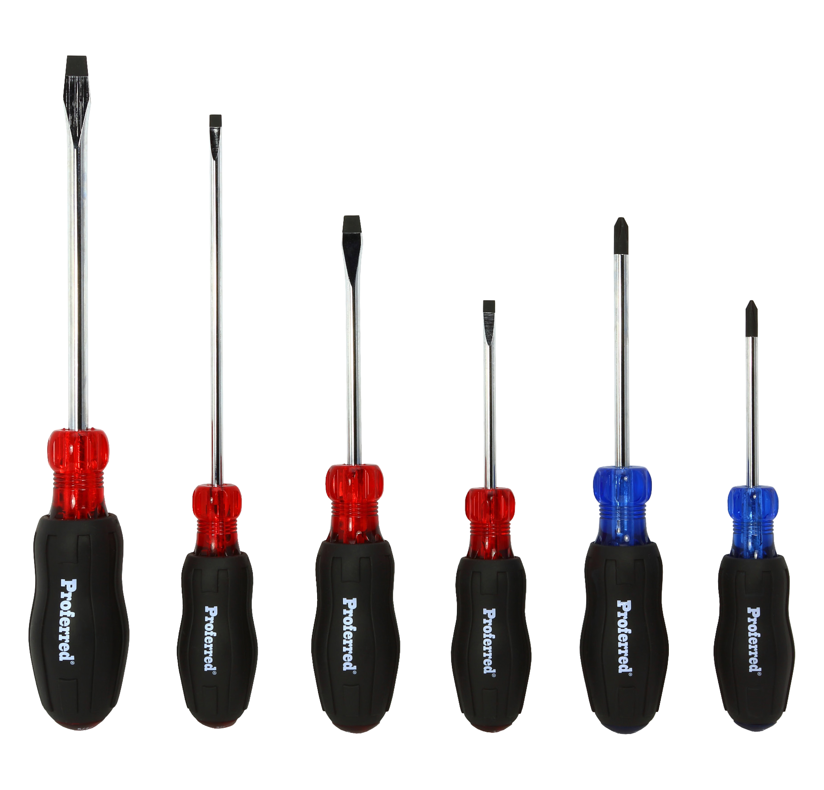 6 Piece PROFERRED ACETATE SCREWDRIVER SETS